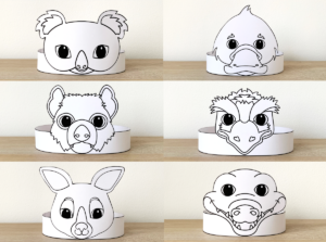 Australian Animals Paper Crowns Printable Coloring Costume Craft ...
