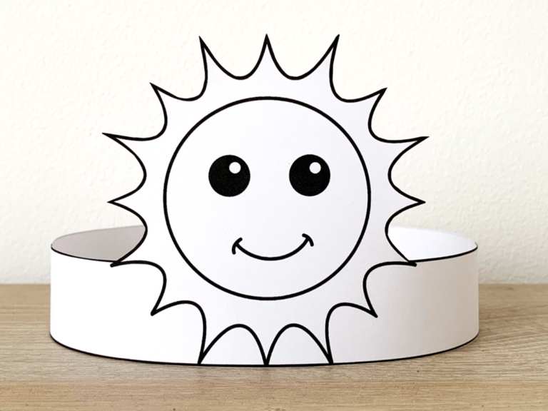 Sun Paper Crown Printable Astronomy Space Coloring Craft | Made By Teachers