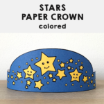 Stars Paper Crown Printable Astronomy Weather Costume Craft | Made By ...