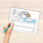 Rainbow Paper Crown Printable Spring Weather Coloring Craft | Made By ...