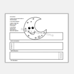 Moon Paper Crown Printable Astronomy Weather Coloring Craft - Made By ...