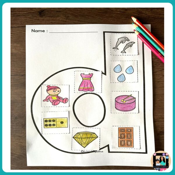 Lowercase Alphabet Coloring Activity Beginning A-Z Letter Sound - Made ...