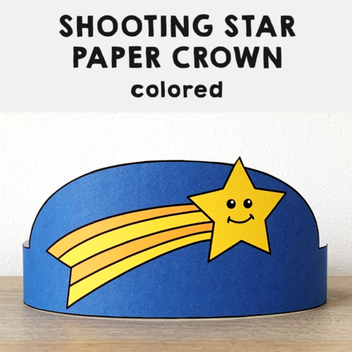 Shooting Star Paper Crown Printable Astronomy Weather Costume Craft ...