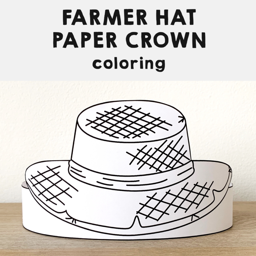 Community Helpers Paper Hats Career Day Printable Paper Coloring Craft ...