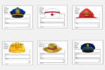 Community Helpers Paper Hats Career Day Printable Paper Coloring Craft ...