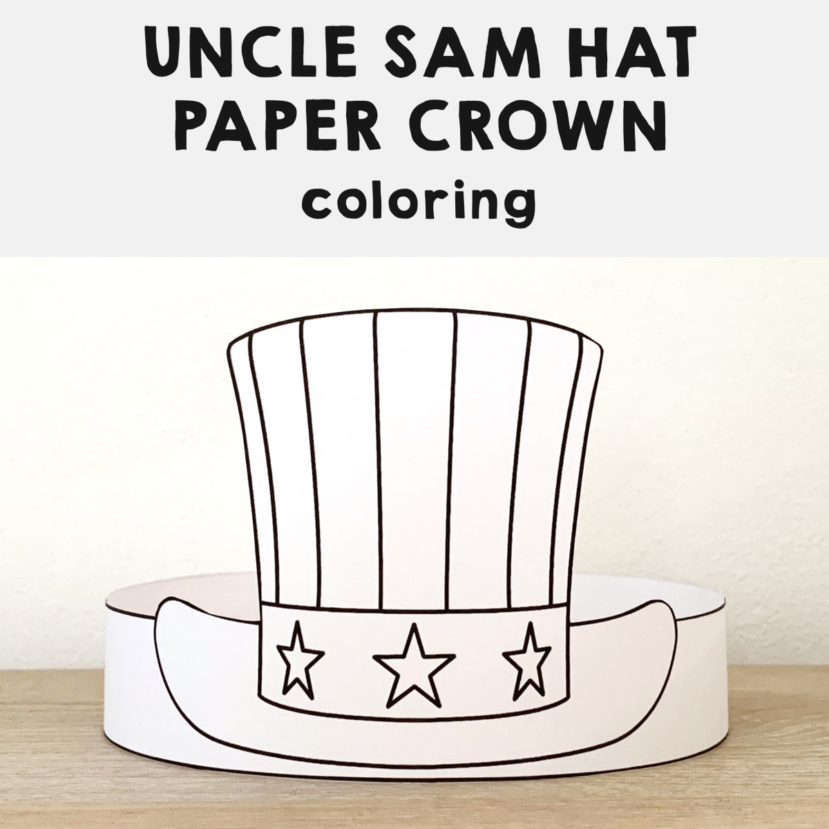 Sheriff Hat Paper Crown Printable Wild West Costume Craft Activity 
