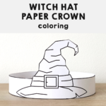Halloween Paper Hats Spooky Day Printable Paper Coloring Craft - Made ...