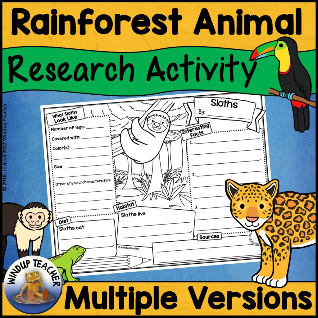 Rainforest Animal Research Activity Posters | Made By Teachers