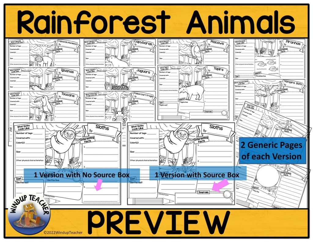 Rainforest Animal Research Activity Posters | Made By Teachers