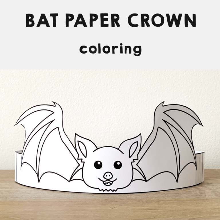 Halloween Paper Hats Spooky Day Printable Paper Coloring Craft - Made ...