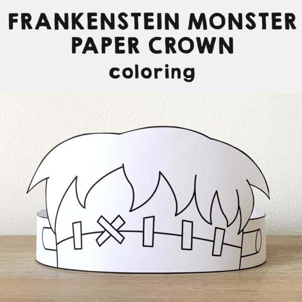 Halloween Paper Hats Spooky Day Printable Paper Coloring Craft - Made ...