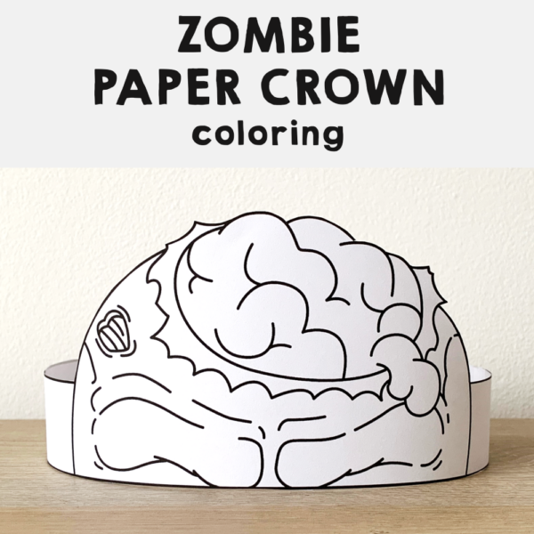 Halloween Paper Hats Spooky Day Printable Paper Coloring Craft | Made ...
