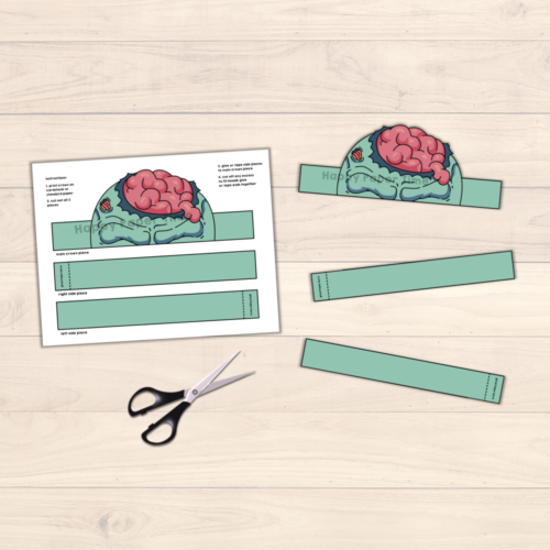 Zombie Paper Crown Printable Costume Halloween Spooky Craft Activity ...