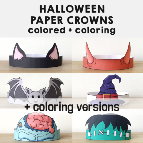 Frankenstein Paper Crown Printable Costume Halloween Spooky Craft ...
