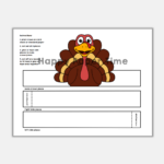 Turkey Hat Paper Crown Printable Costume Thanksgiving Craft Activity ...