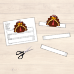 Turkey Hat Paper Crown Printable Costume Thanksgiving Craft Activity ...
