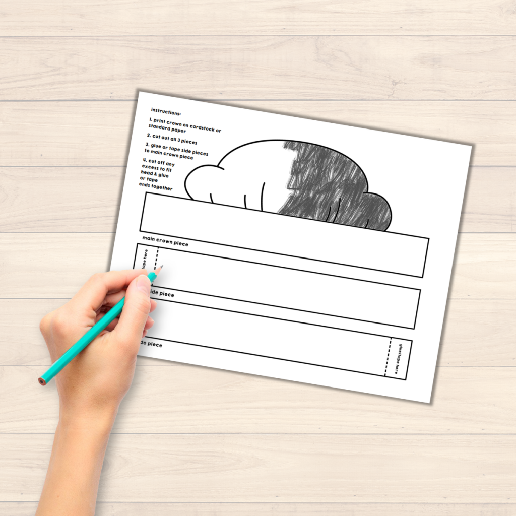 Pilgrim Hat Cap Paper Crown Printable Coloring Thanksgiving Craft ...