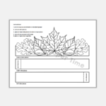 Autumn Fall Leaves Paper Crown Printable Coloring Craft Activity - Made ...