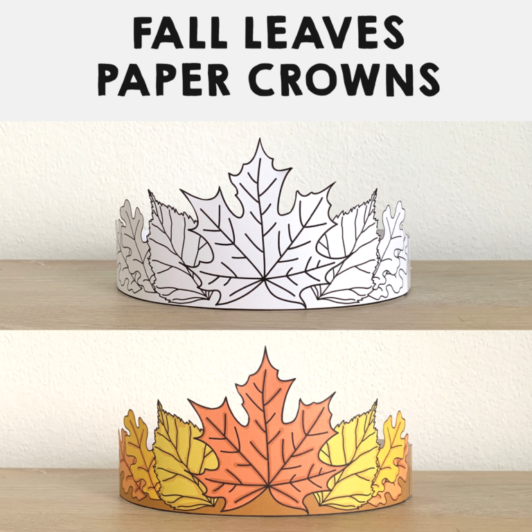 Pumpkin autumn fall Paper Crown Printable Coloring Craft Activity ...