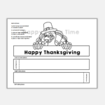 Thanksgiving Turkey Paper Crown Printable Coloring Craft Activity ...