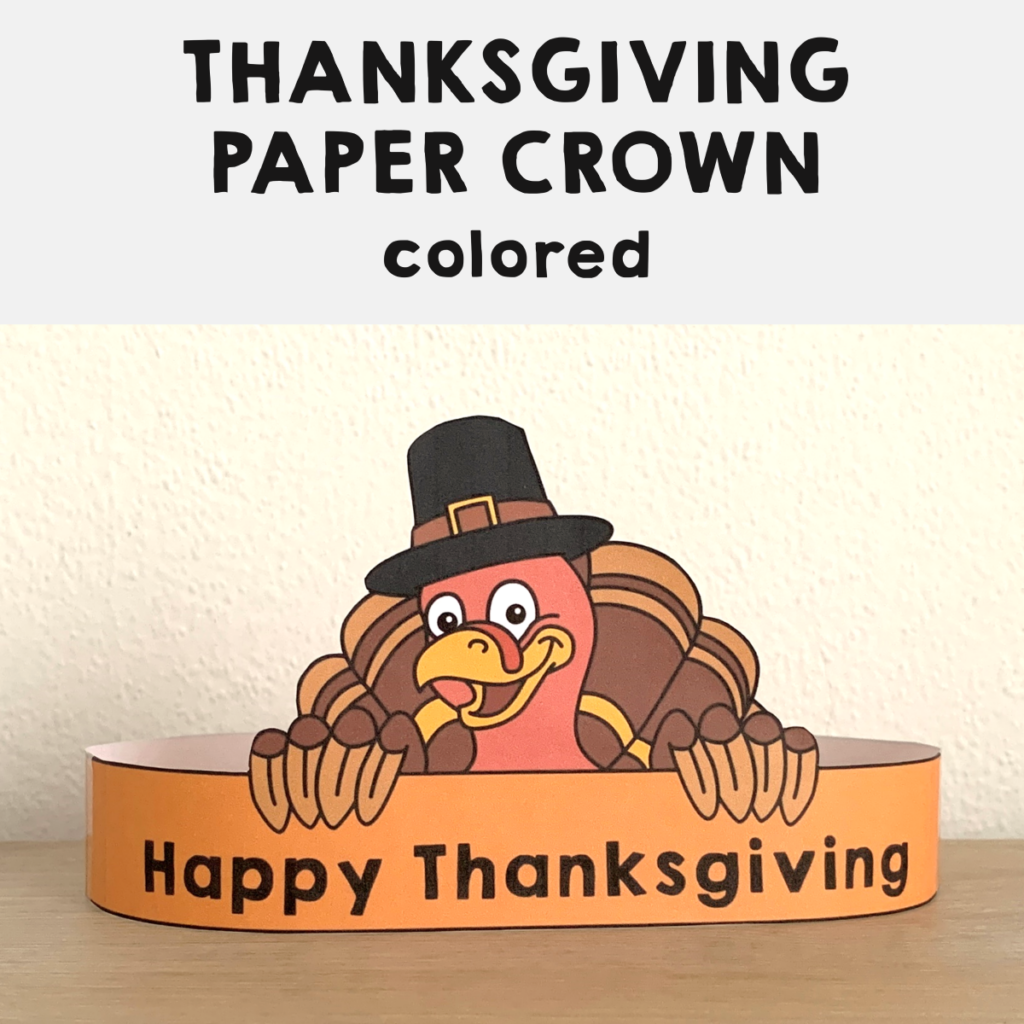 Thanksgiving Hats Crowns Printable Paper Costume Fall Autumn Craft ...