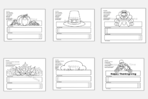 Thanksgiving Hats Crowns Printable Paper Coloring Fall Autumn Craft ...
