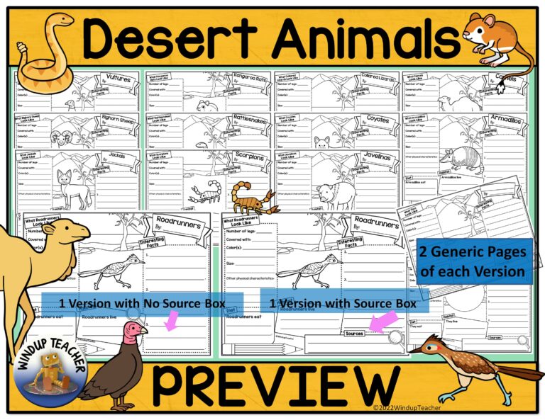 Desert Animal Research Activity - Made By Teachers