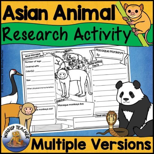 Asian Animal Research Activity - Made By Teachers