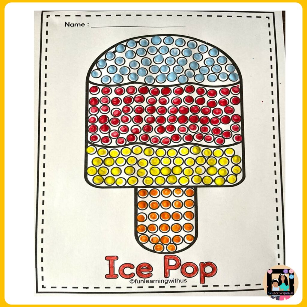 Summer Q-Tip Painting Activity - Made By Teachers