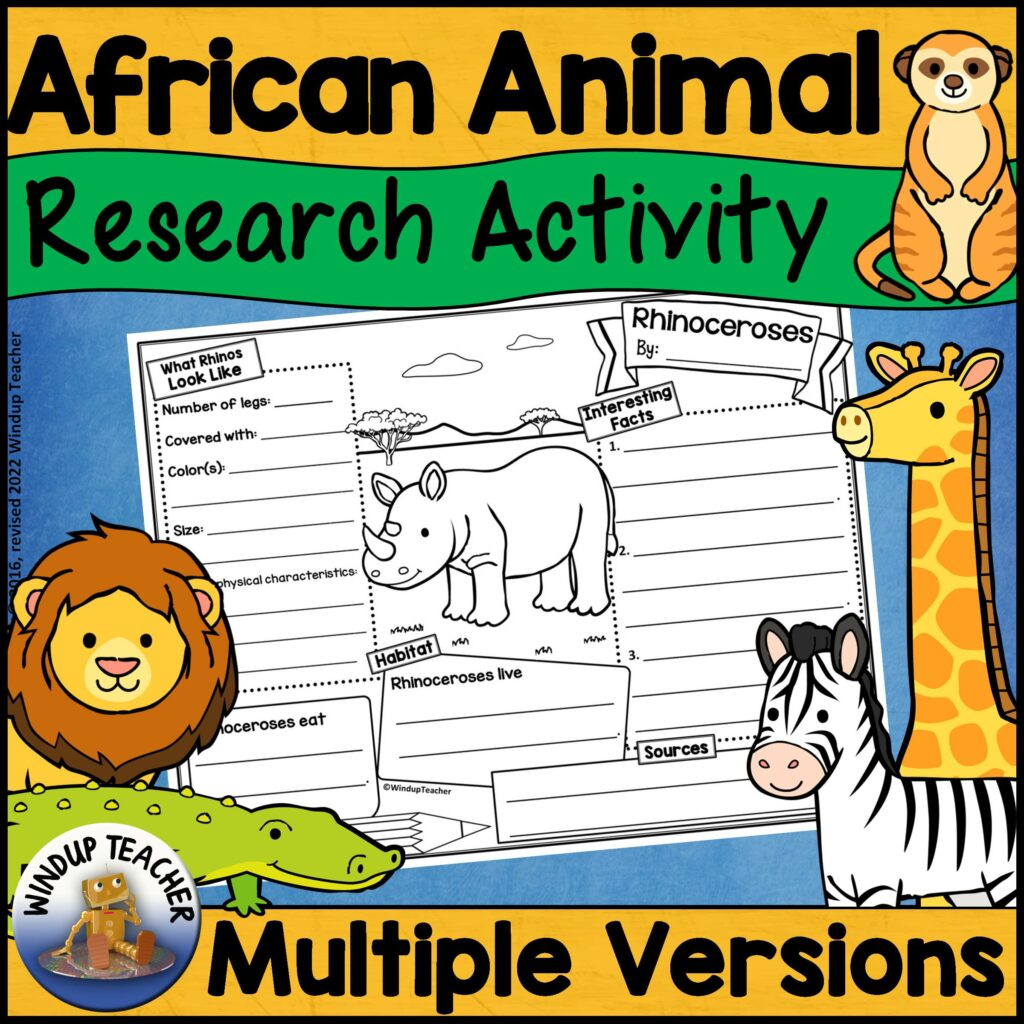 African Animal Research Activity - Made By Teachers