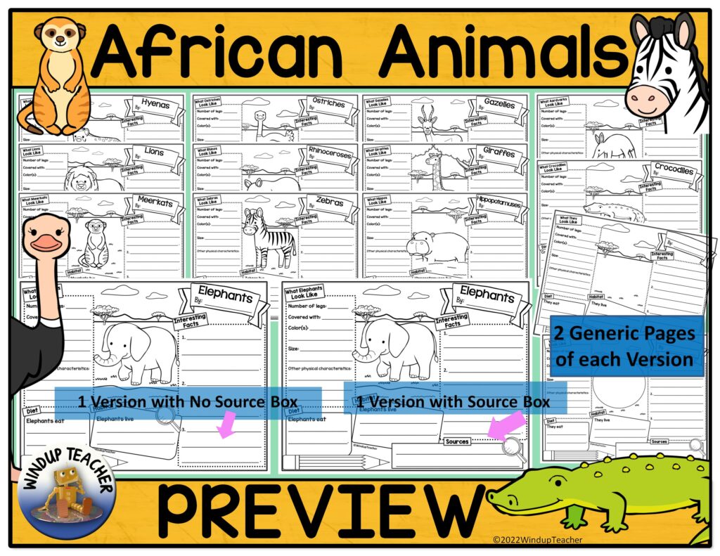 African Animal Research Activity | Made By Teachers