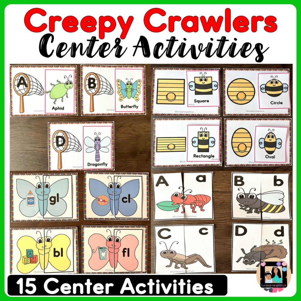 Creepy Crawlers Insects & Bugs Literacy & Math Centers for Pre-K ...
