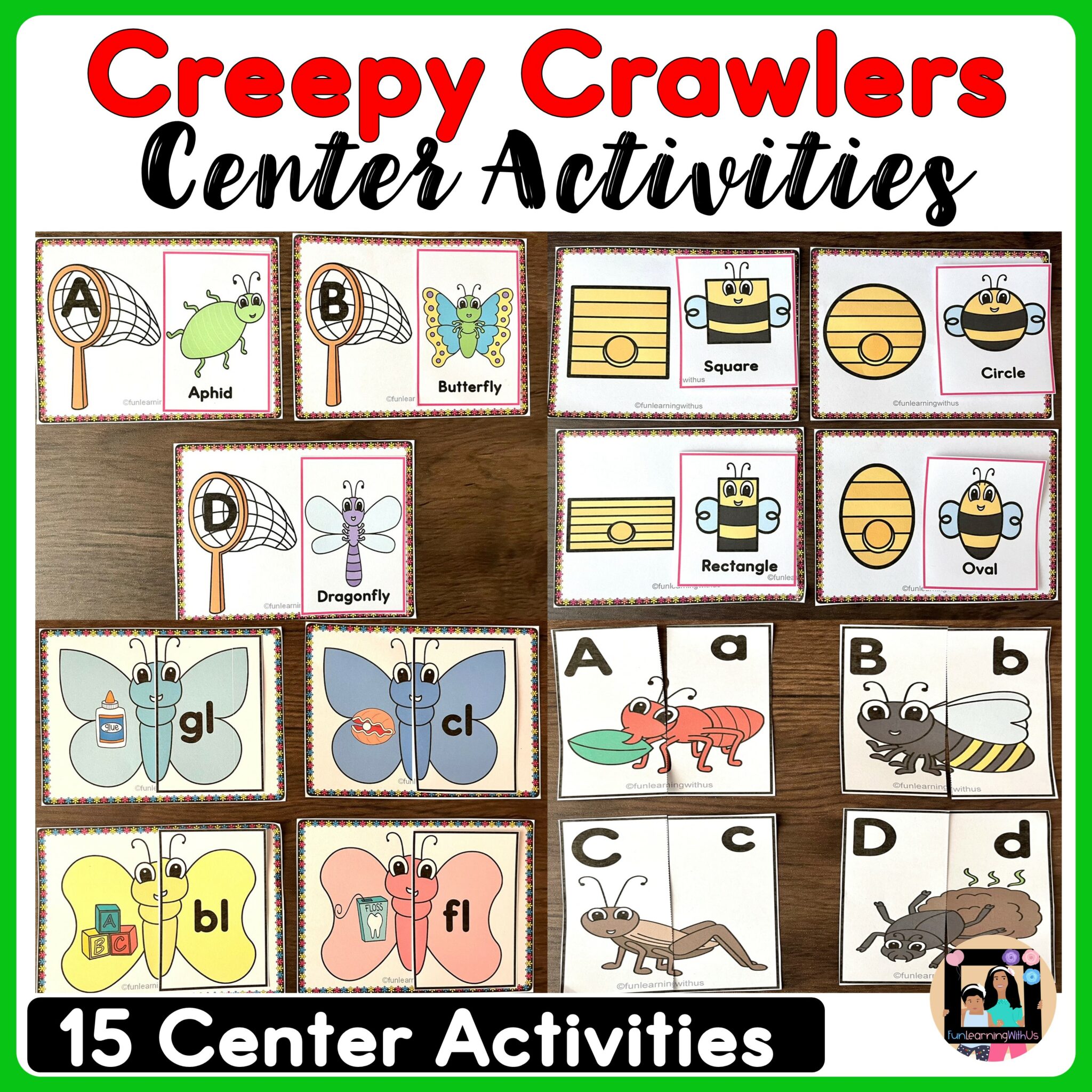 Creepy Crawlers Insects & Bugs Literacy & Math Centers for Pre-K ...