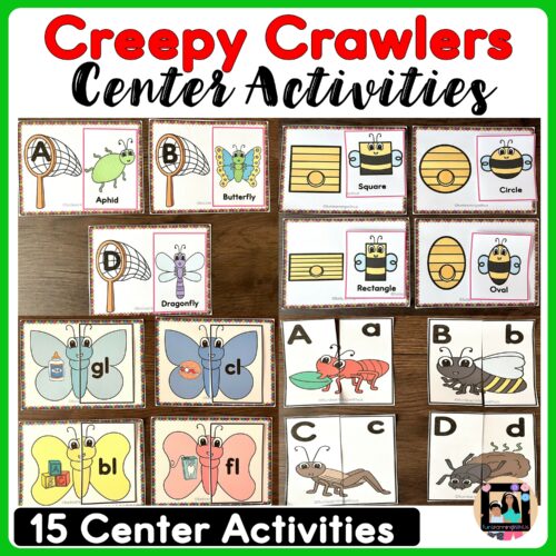 Creepy Crawlers Insects & Bugs Literacy & Math Centers for Pre-K ...
