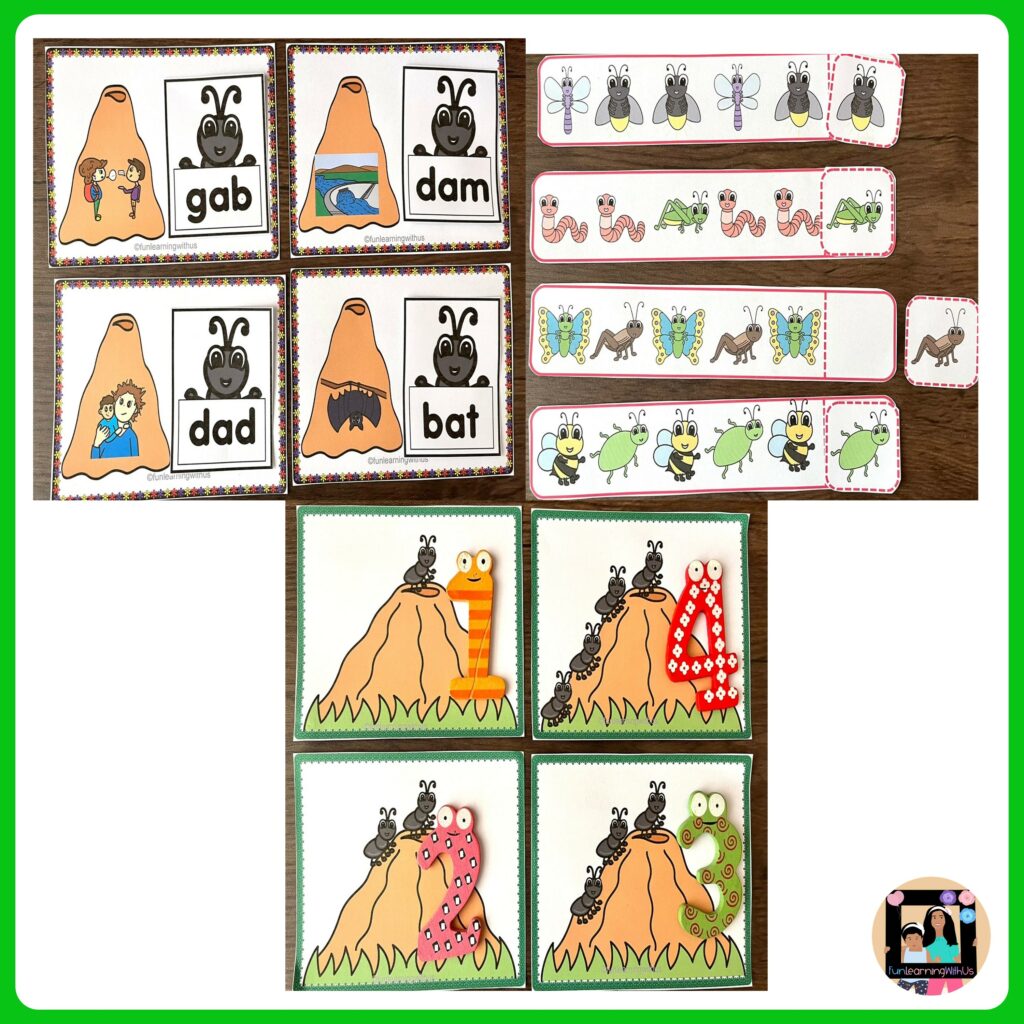 Creepy Crawlers Insects & Bugs Literacy & Math Centers for Pre-K ...