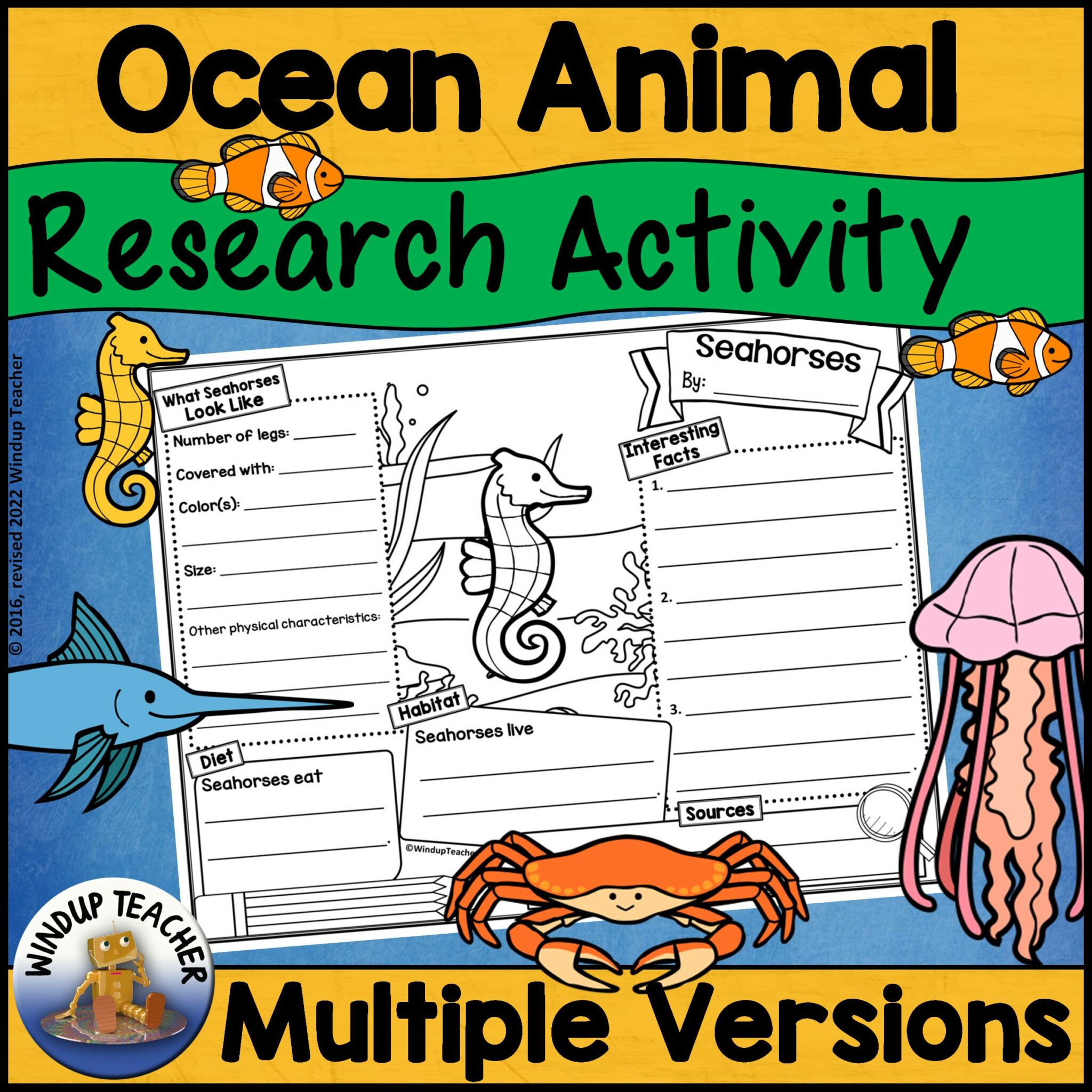 Ocean Animal Research Activity - Made By Teachers