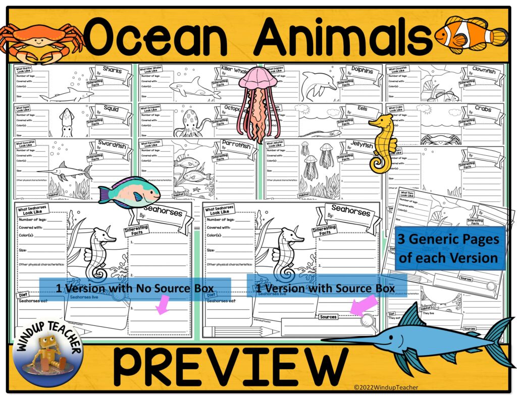 Ocean Animal Research Activity - Made By Teachers