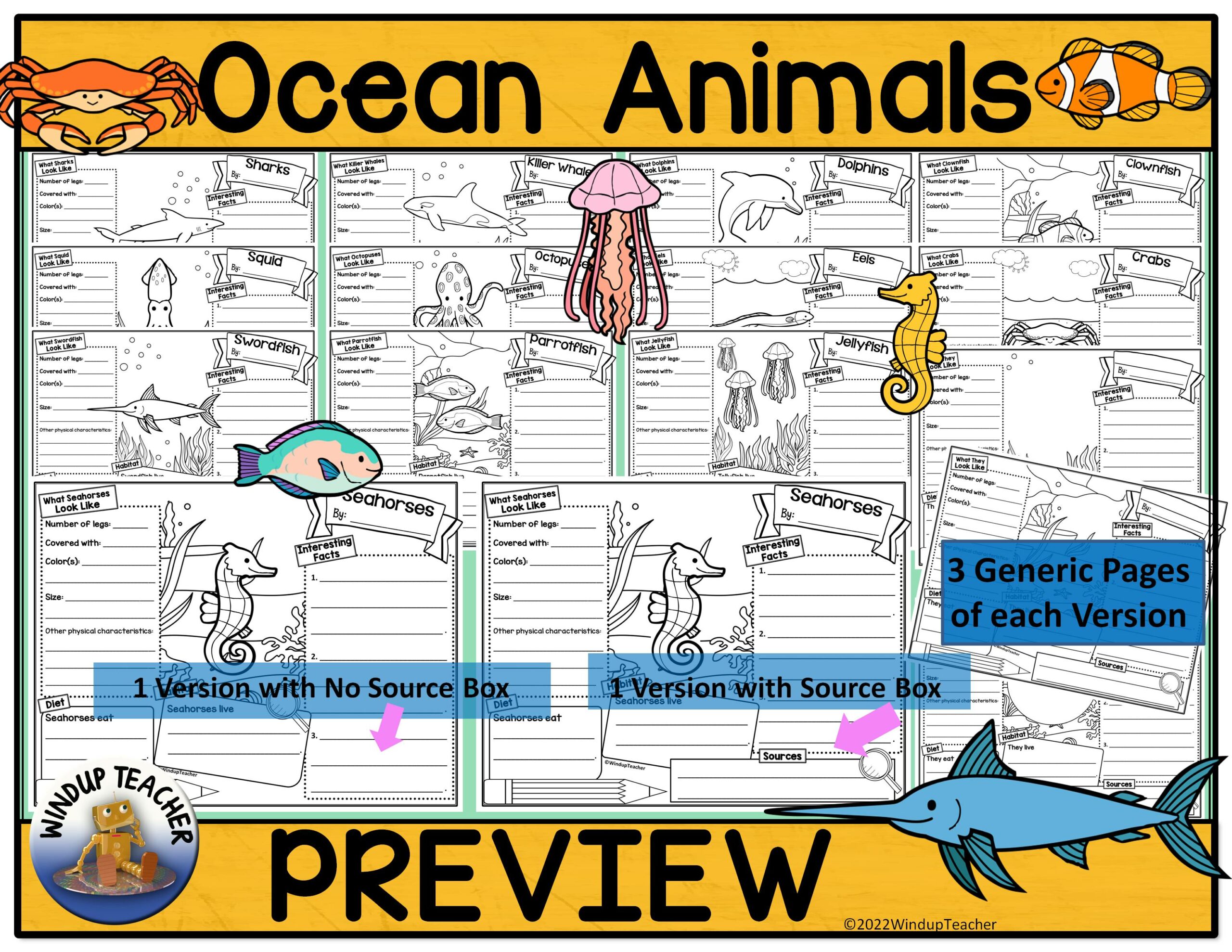 Ocean Animal Research Activity - Made By Teachers