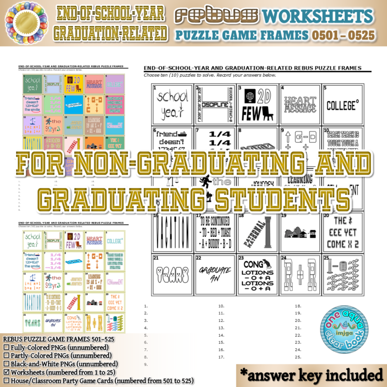 10 FREE Rebus Puzzle Game Frame PNGs | Made By Teachers