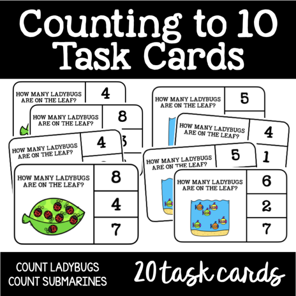 Counting to 10 Math Task Cards | Made By Teachers