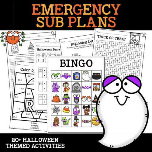 Emergency Sub Plans {HALLOWEEN THEME} - Made By Teachers