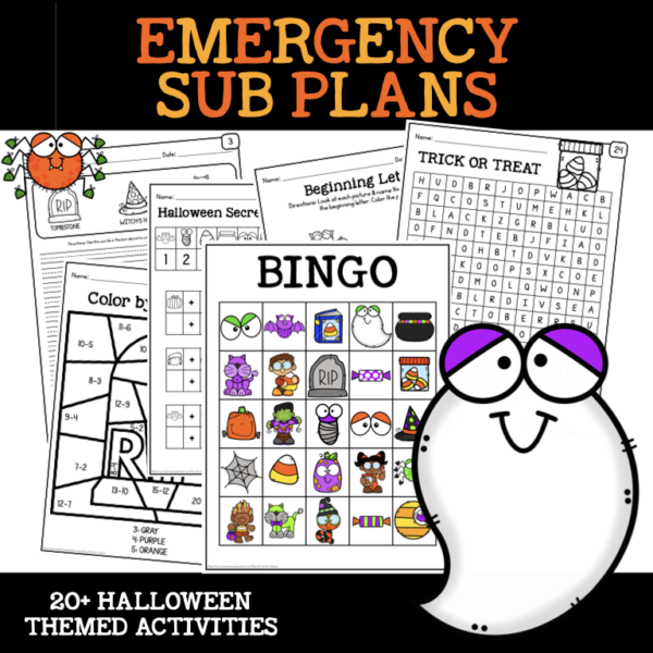 Emergency Sub Plans {HALLOWEEN THEME} - Made By Teachers