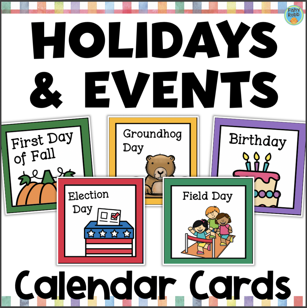 Calendar Cards - Holidays & Events - Pocket Chart Size | Made By Teachers
