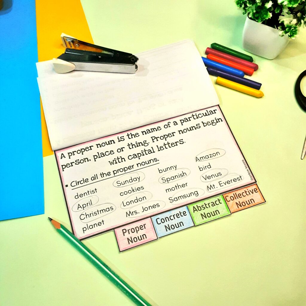 Noun Worksheets | Nouns Flipbook | Common and Proper Nouns | Nouns ...