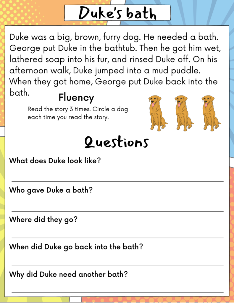 Reading Comprehension Passages 1st Through 3rd Grade Part 3 Made By