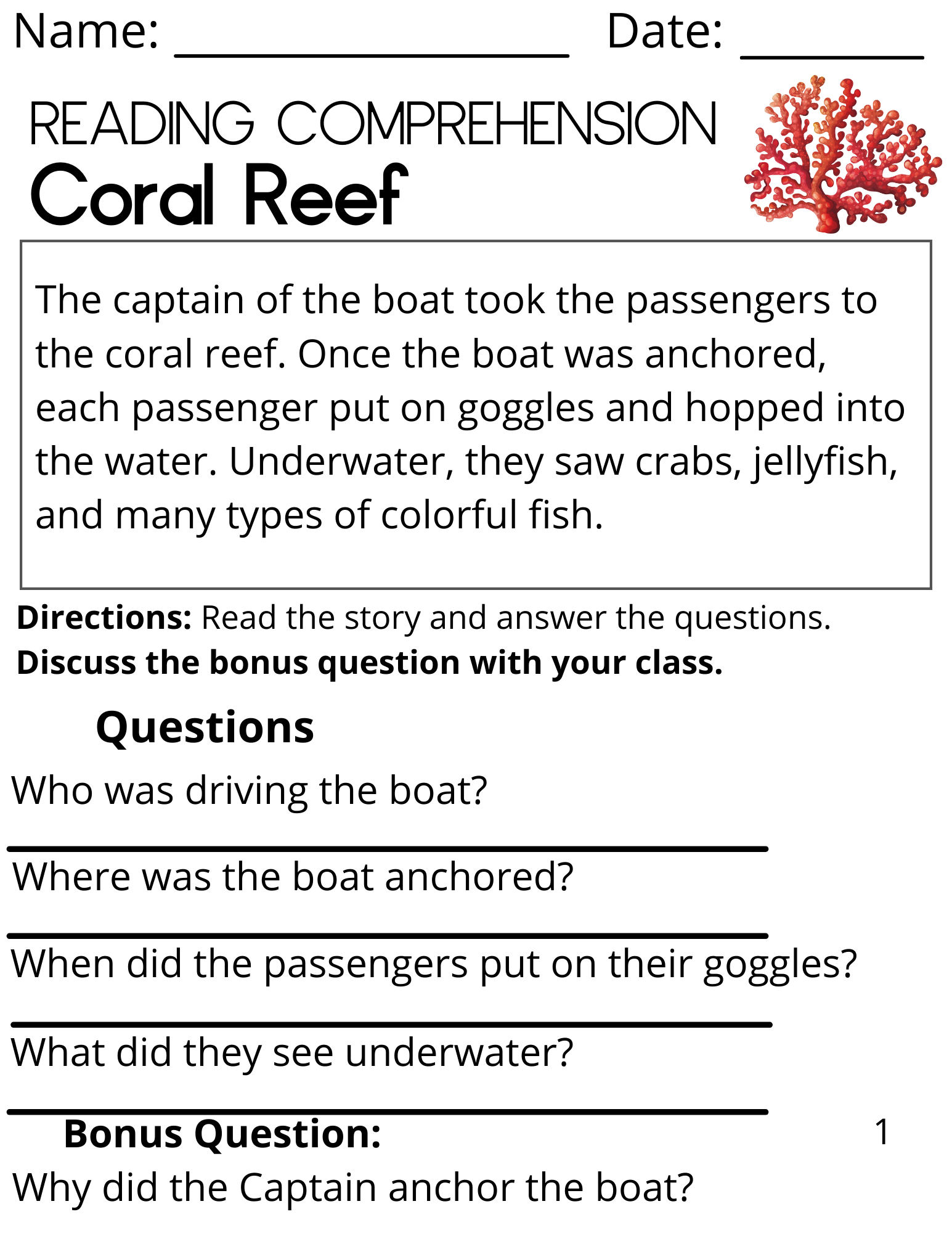 Reading Comprehension Passages 1st Through 3rd Grade Part 1 Made By Reading Comprehension Passages 1st Through 3rd Grade Part 1 Made By