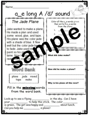 Phonics / Long A Words: AY, AI, A_E, EIGH, EY and EA - Made By Teachers