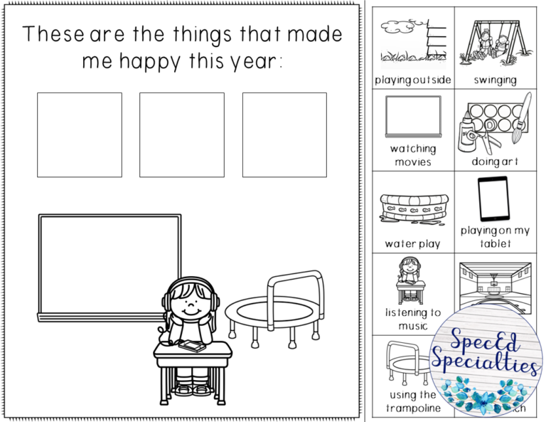 End of the Year Memory Book for Special Education: Adapted ...