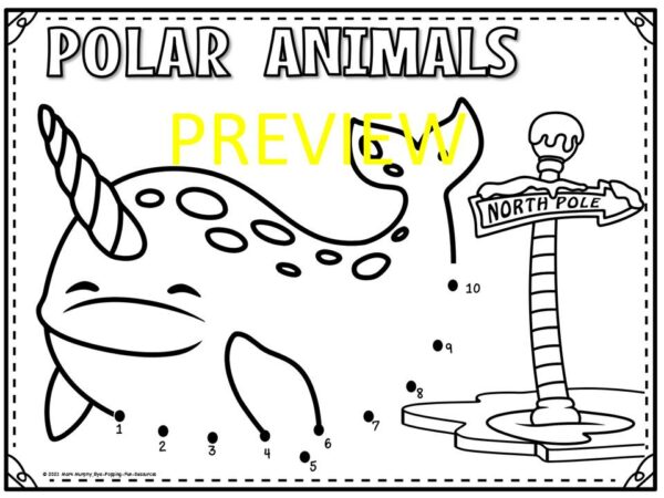 Dot to dot Polar Animals - Made By Teachers
