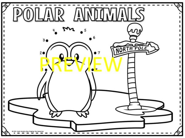 Dot to dot Polar Animals - Made By Teachers